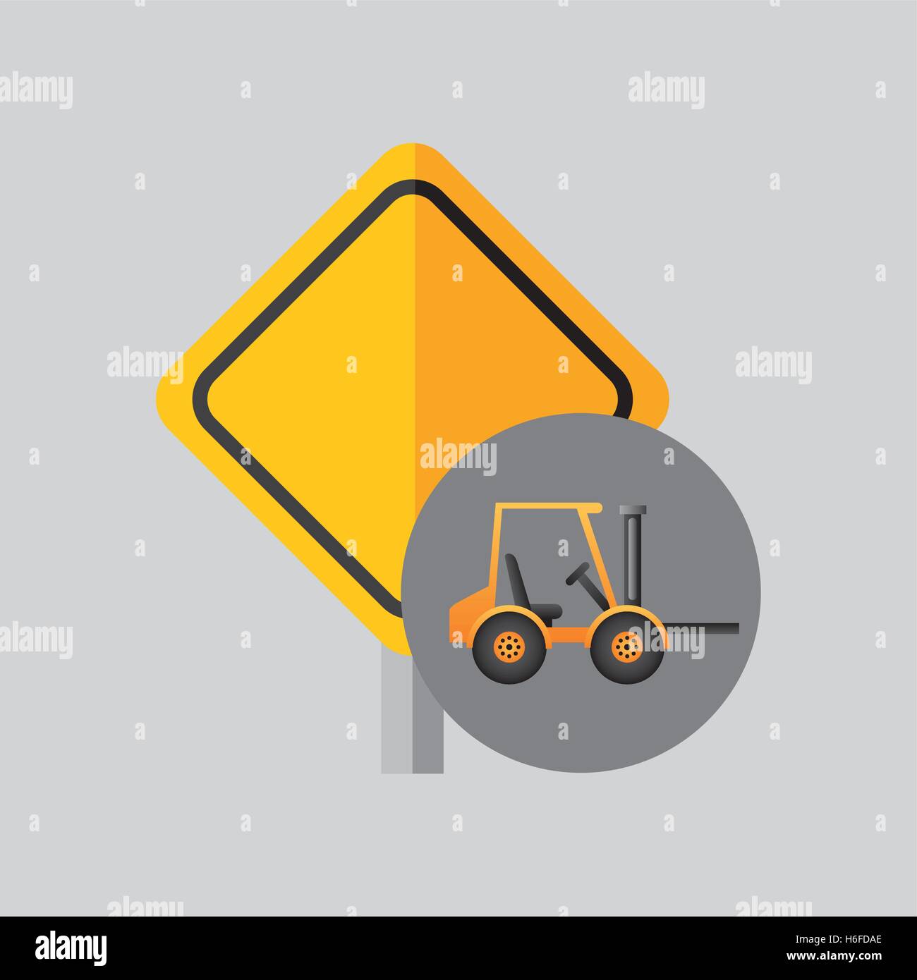 Construction machinery works site Stock Vector Images - Alamy