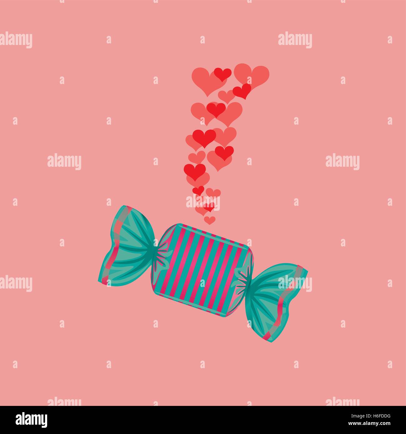 girl cartoon and candy sweet dessert graphic vector illustration Stock ...