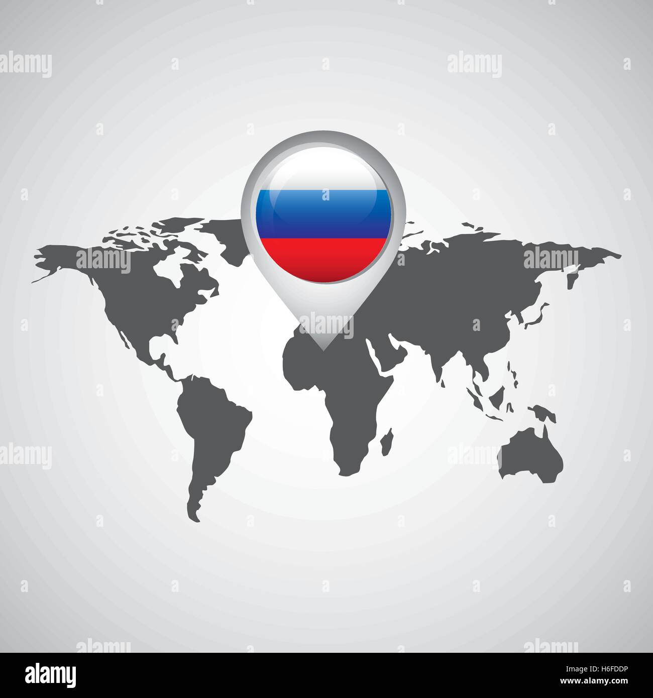 flag russia pin map design isolated vector illustration Stock Vector ...