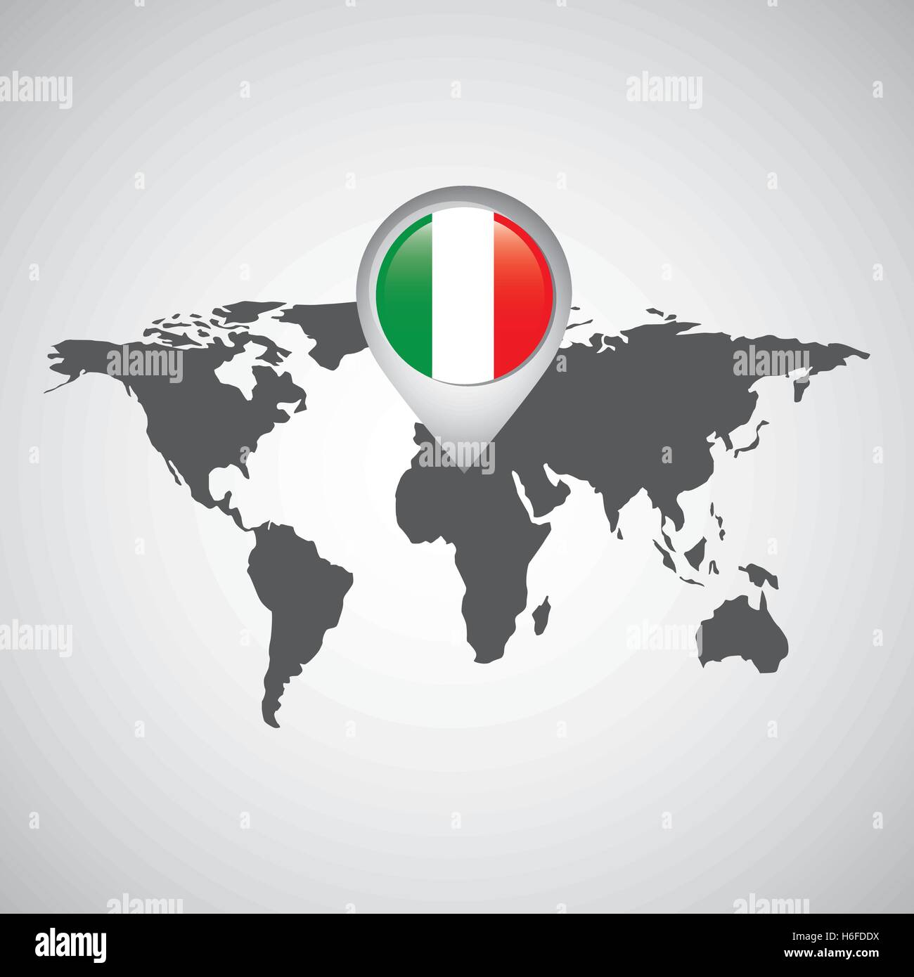 Isolated italy map marker pin hi-res stock photography and images - Alamy