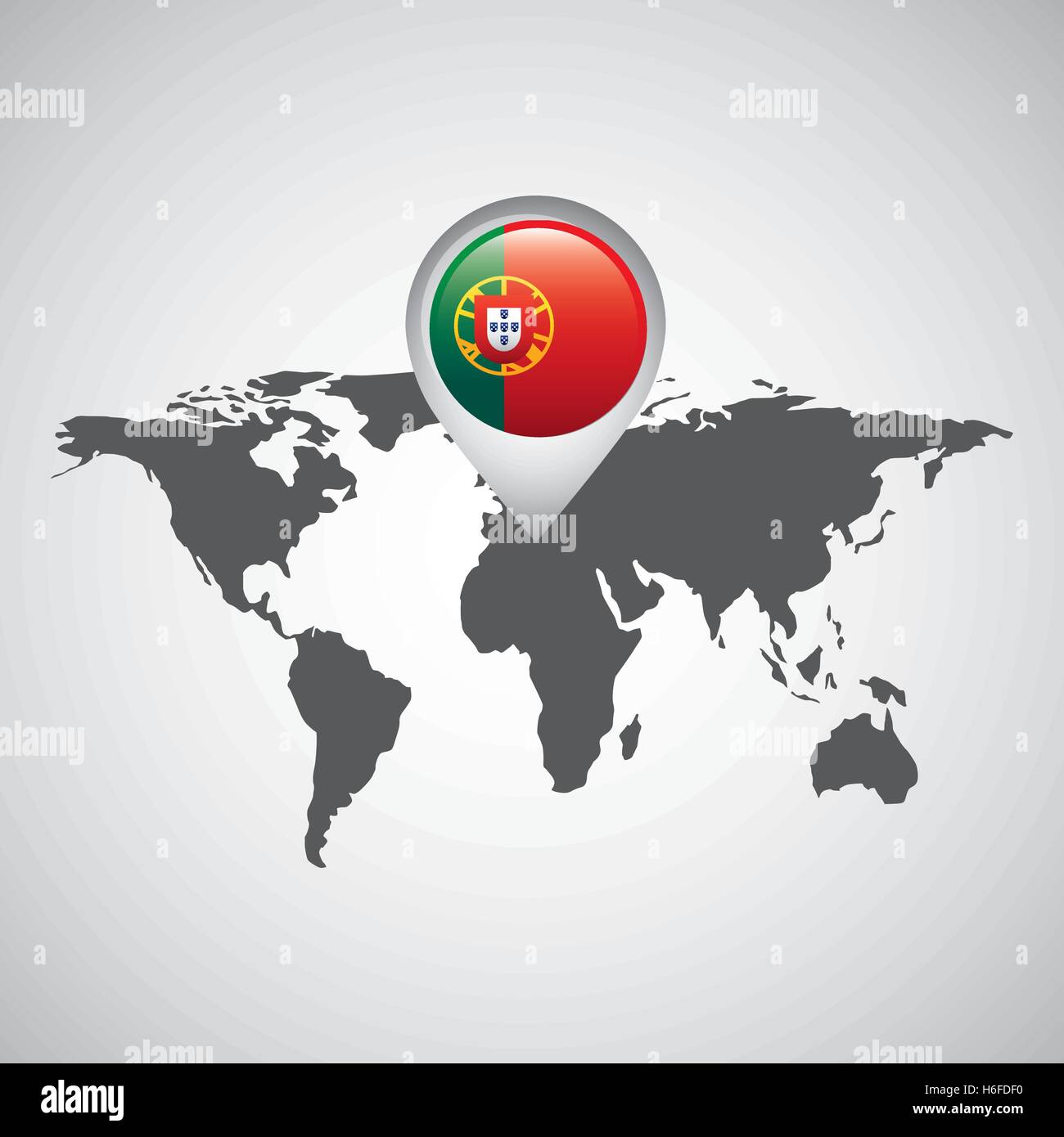 portugal flag pin map design vector illustration eps 10 Stock Vector ...