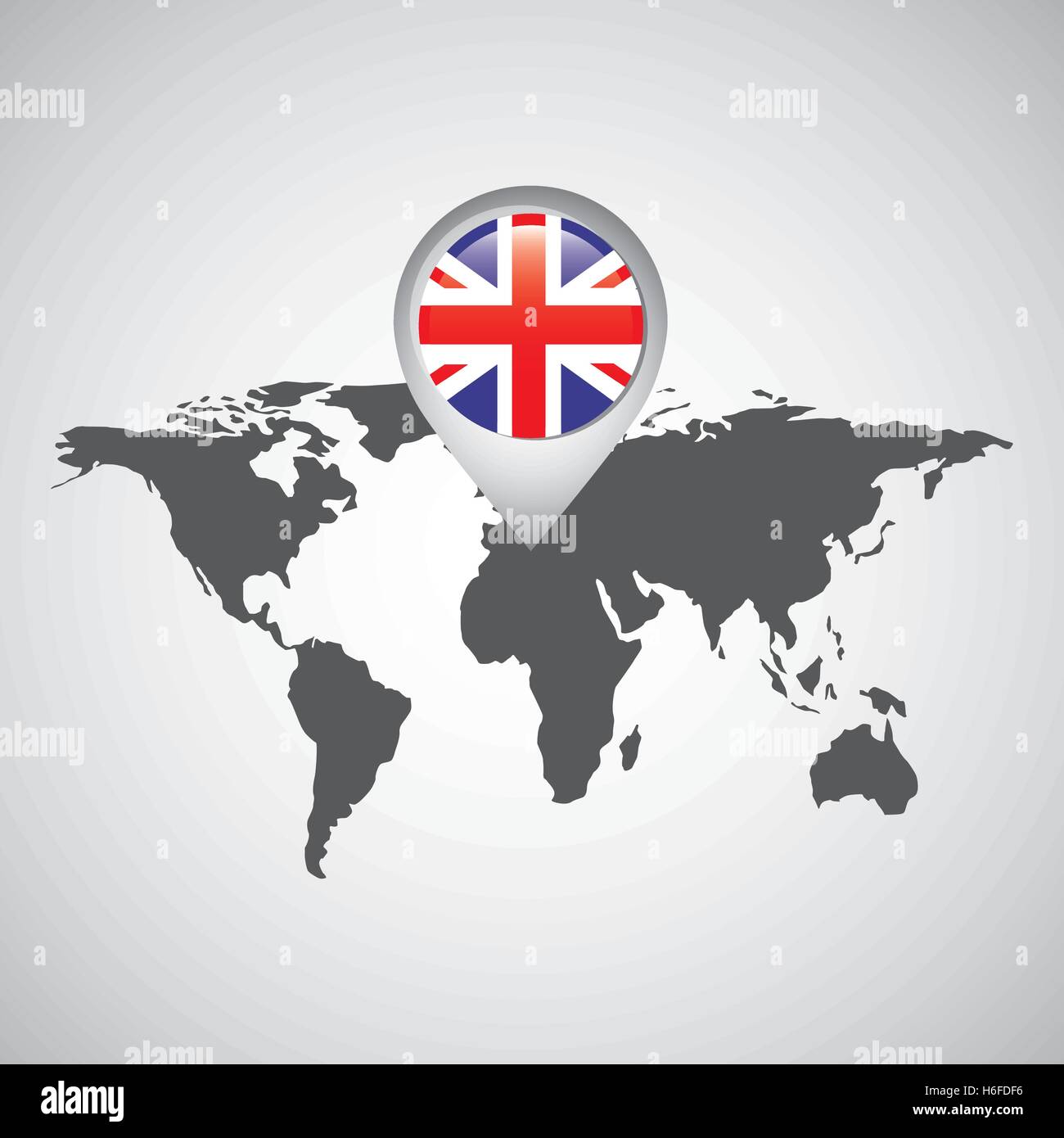 great britain flag pin map design icon vector illustration eps 10 Stock ...