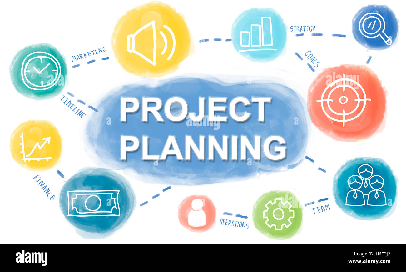 Graphic Business Project Planning Concept Stock Photo - Alamy