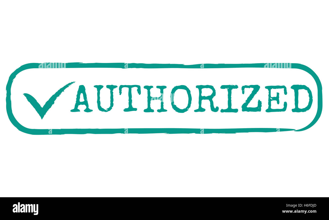 Authorized Allowance Permission Permit Approve High Resolution Stock ...