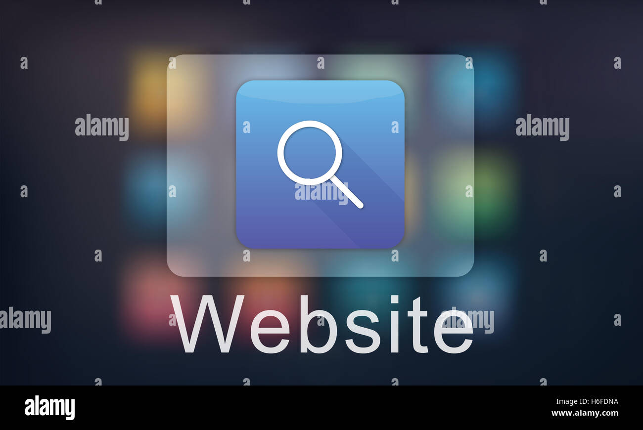 Finder Symbol Media Webpage Website Concept Stock Photo - Alamy
