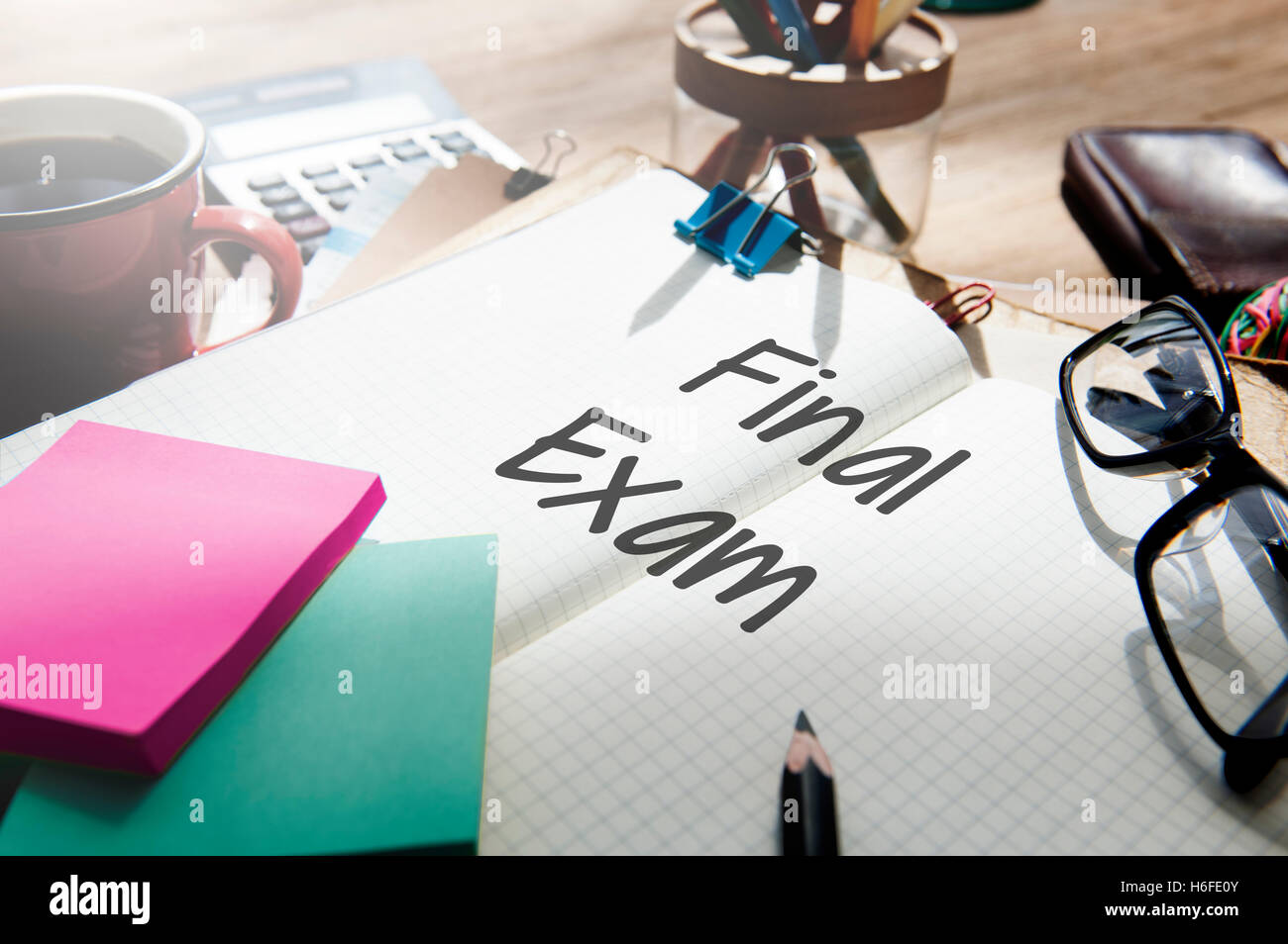 Final Exam Results Test Reading Books Words Concept Stock Photo - Alamy