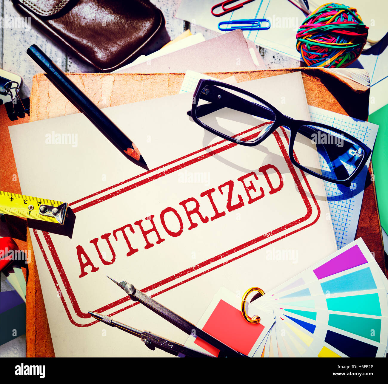 Authorize Allowance Approve Permit Graphic Concept Stock Photo - Alamy