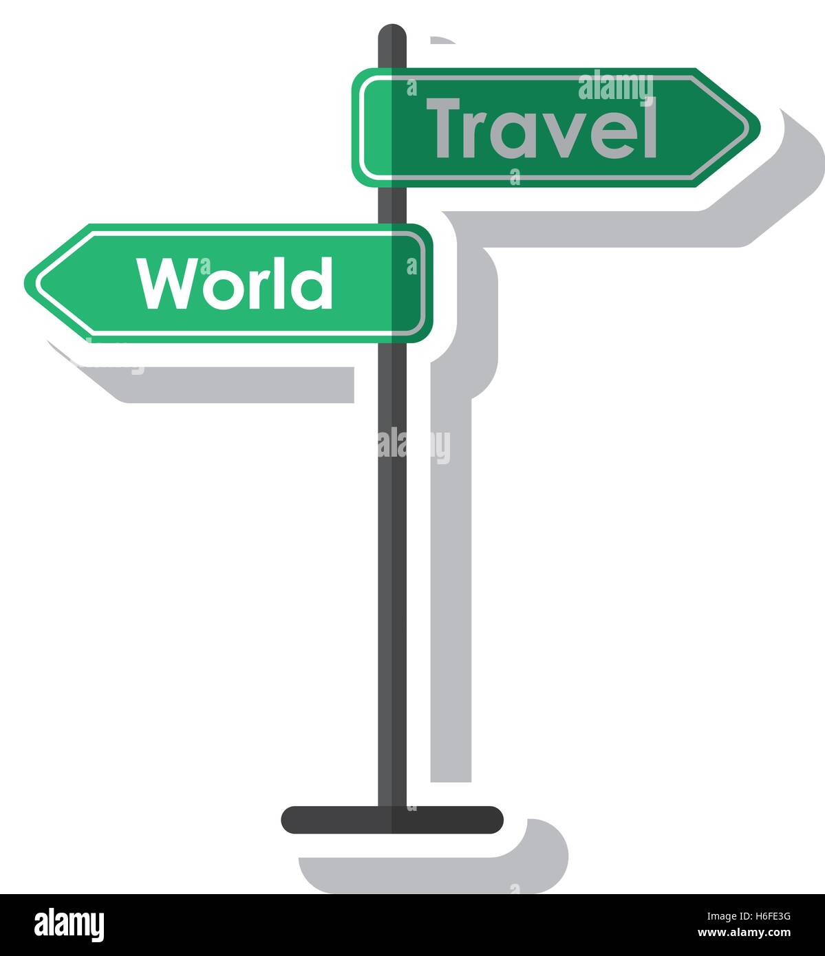 travel and world road sign tourism concept Stock Vector Image & Art - Alamy
