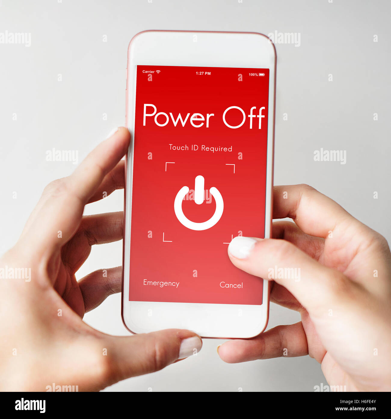 Power Off Touchscreen Display Concept Stock Photo - Alamy