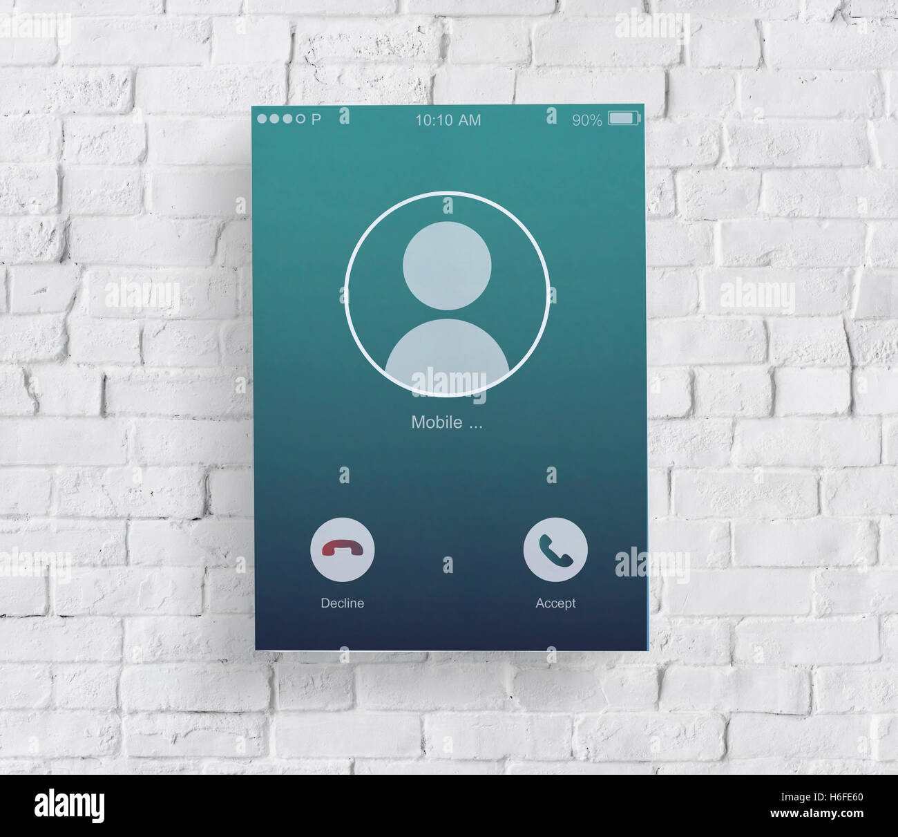 Incoming Mobile Call Communication Concept Stock Photo - Alamy