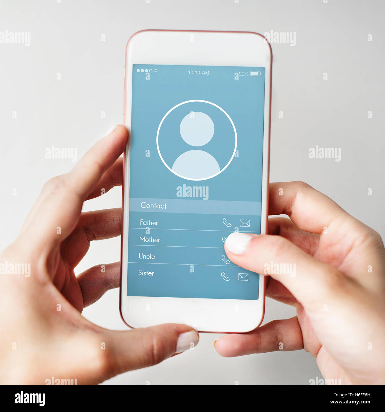 Application Contact Communication Connection Concept Stock Photo - Alamy