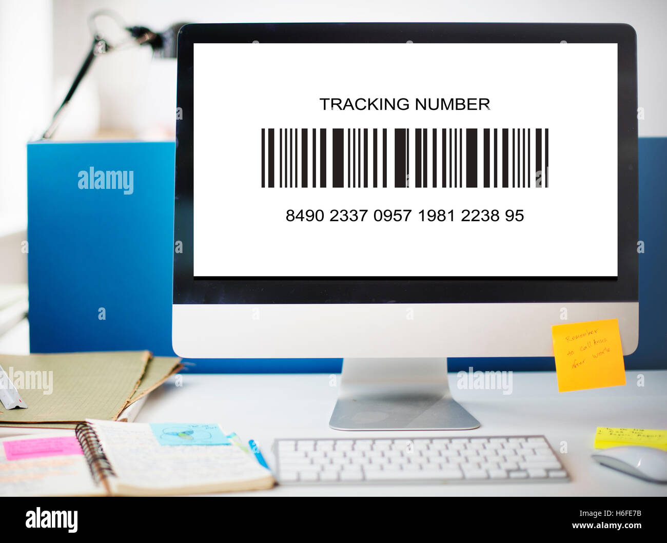 Bar Code Order Tracking Number Concept Stock Photo - Alamy