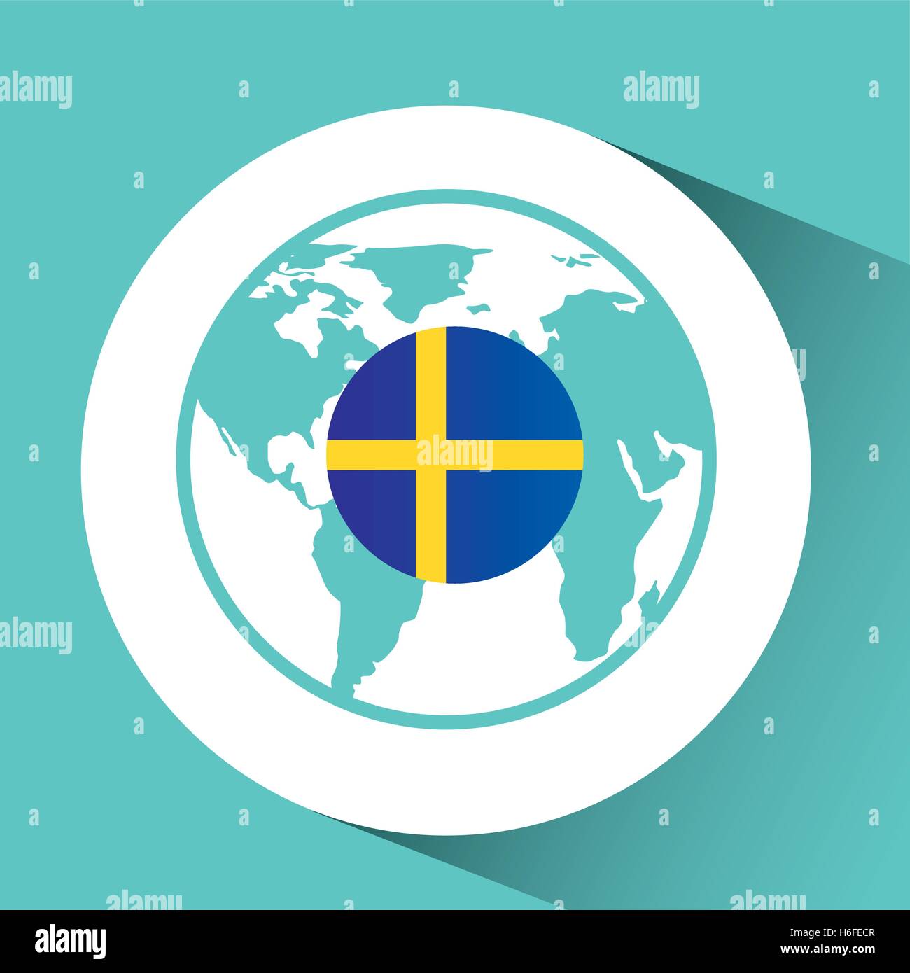 sweden flag pin map design vector illustration eps 10 Stock Vector ...