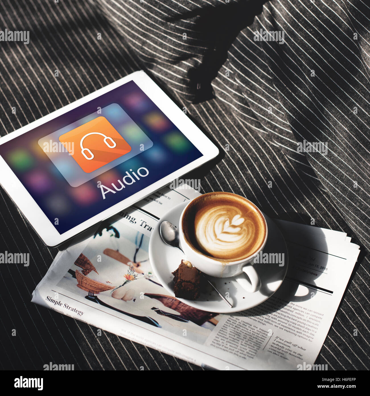 Digital Music Streaming Multimedia Entertainment Online Concept Stock ...