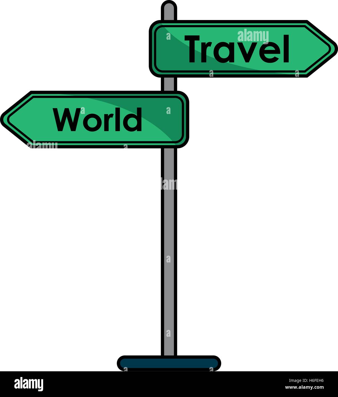 travel and world road sign tourism concept Stock Vector Image & Art - Alamy