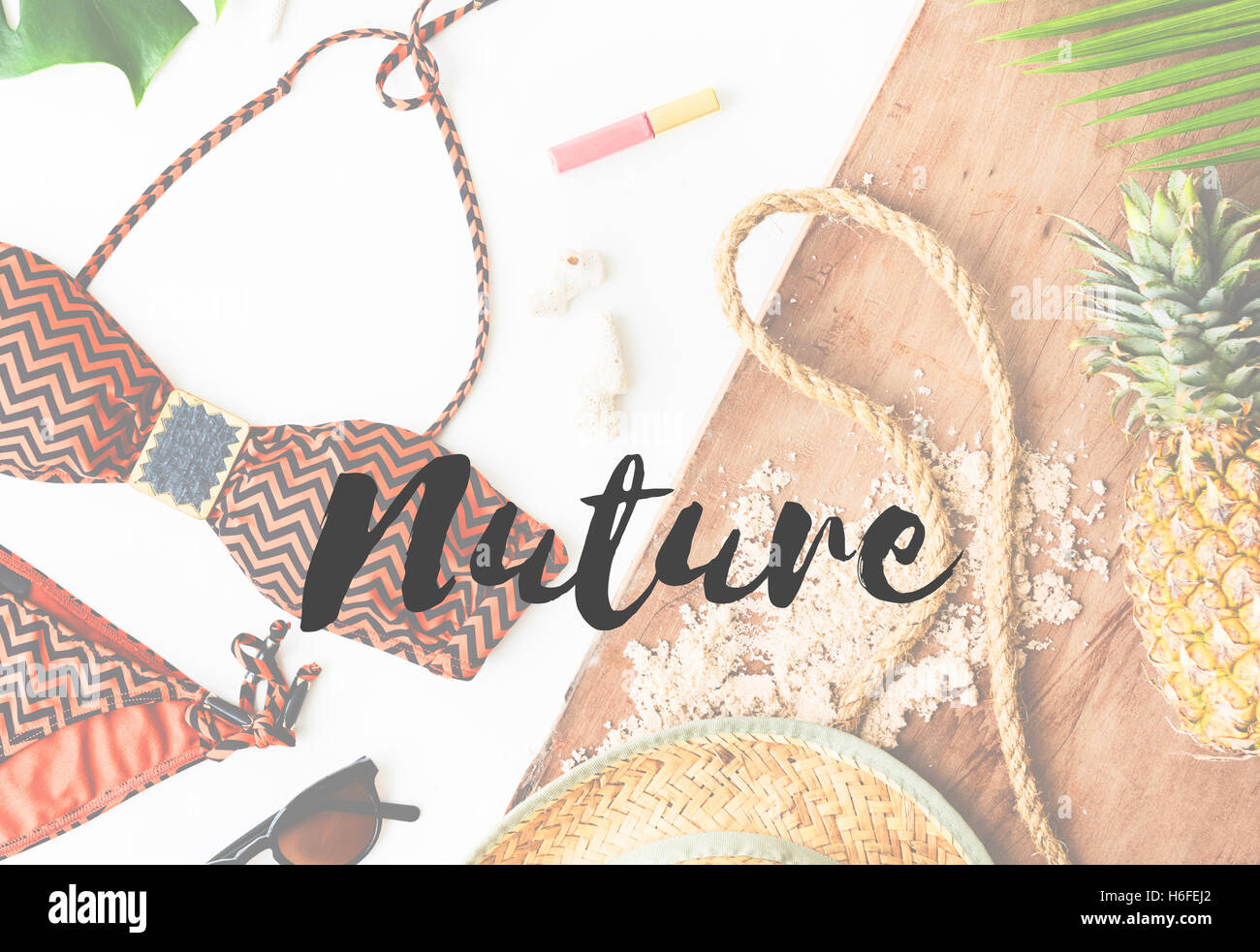 Summer Break Vacation Holiday Bikini Words Concept Stock Photo - Alamy