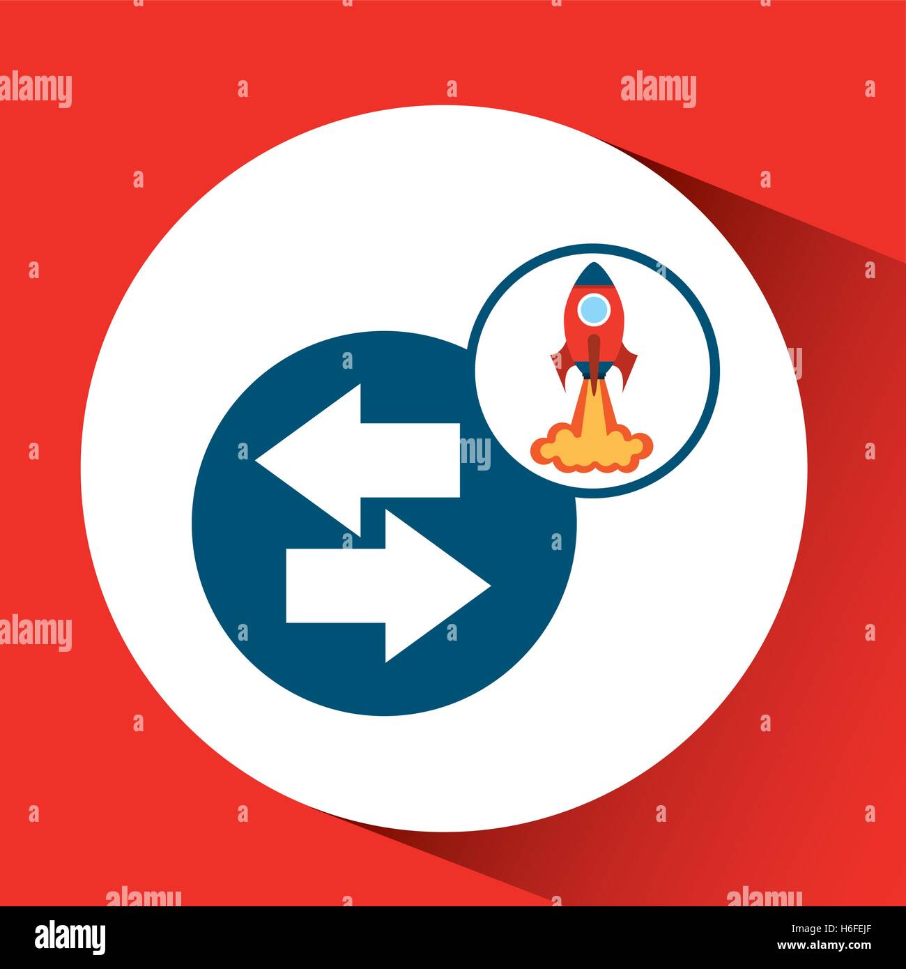 rocket launch start up business arrows graphic vector illustration ...