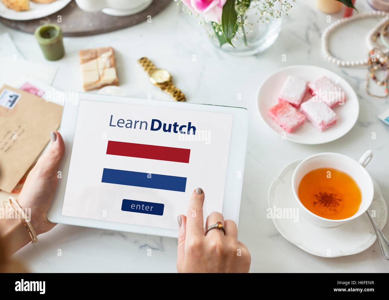 Learn Dutch Language Online Education Concept Stock Photo - Alamy