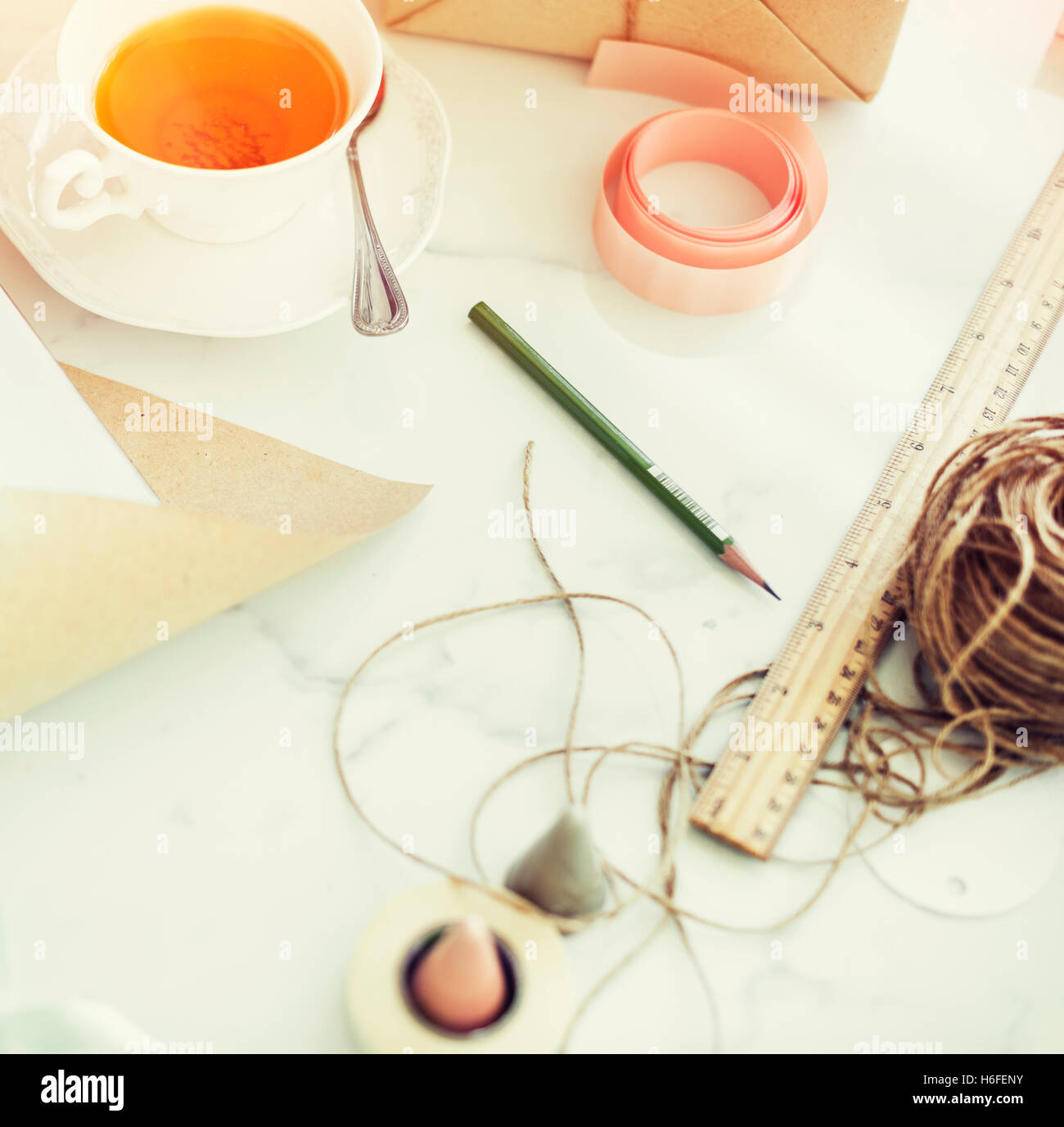 Gift Wrap Present Paper Cutter Handmade Concept Stock Photo - Alamy