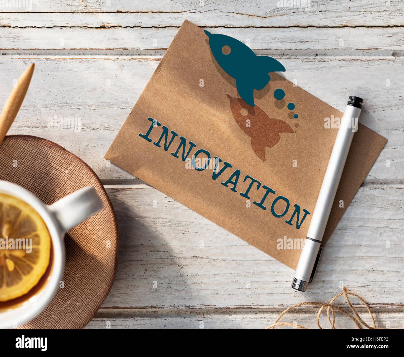 Innovation development Rocket Graphic Concept Stock Photo - Alamy