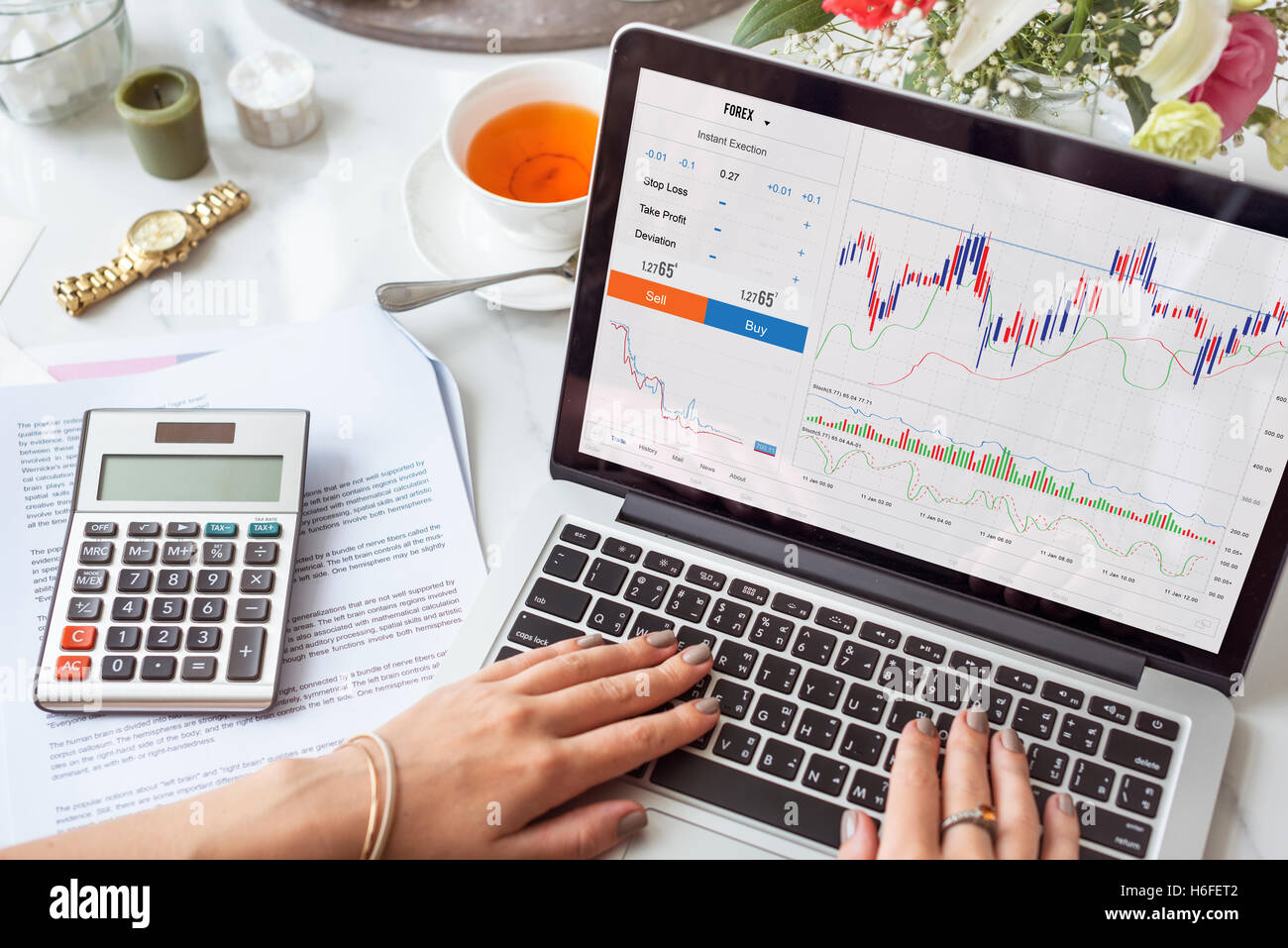 Forex Trade Graph Chart Concept Stock Photo - Alamy