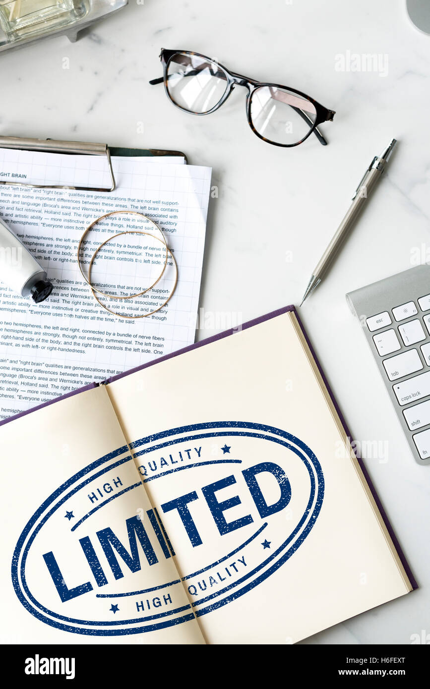 High Quality Premium Limited Value Graphic Concept Stock Photo - Alamy