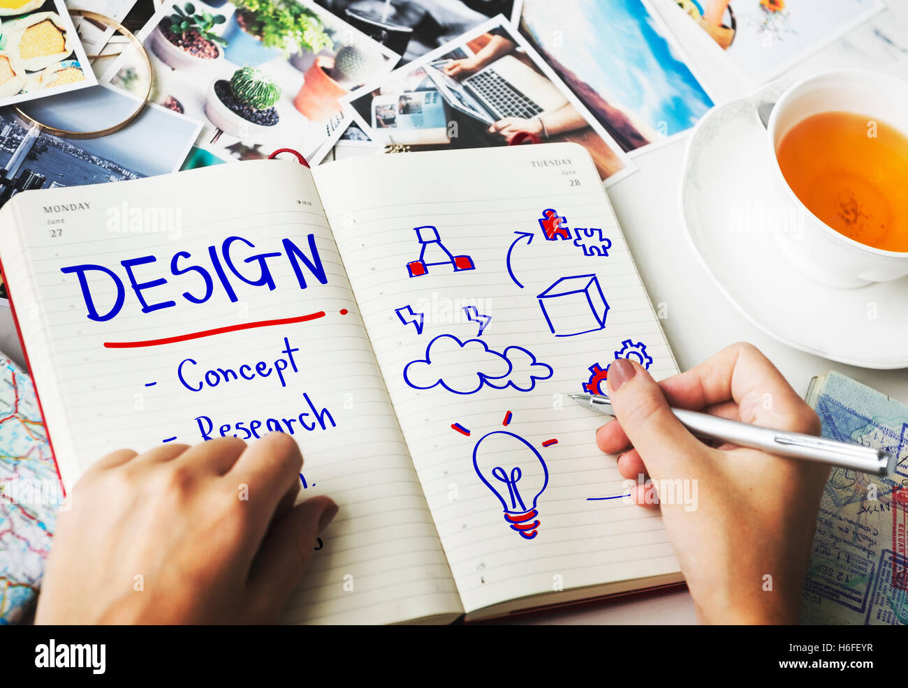 Inspiration Development Design Creative Thinking Concept Stock Photo ...