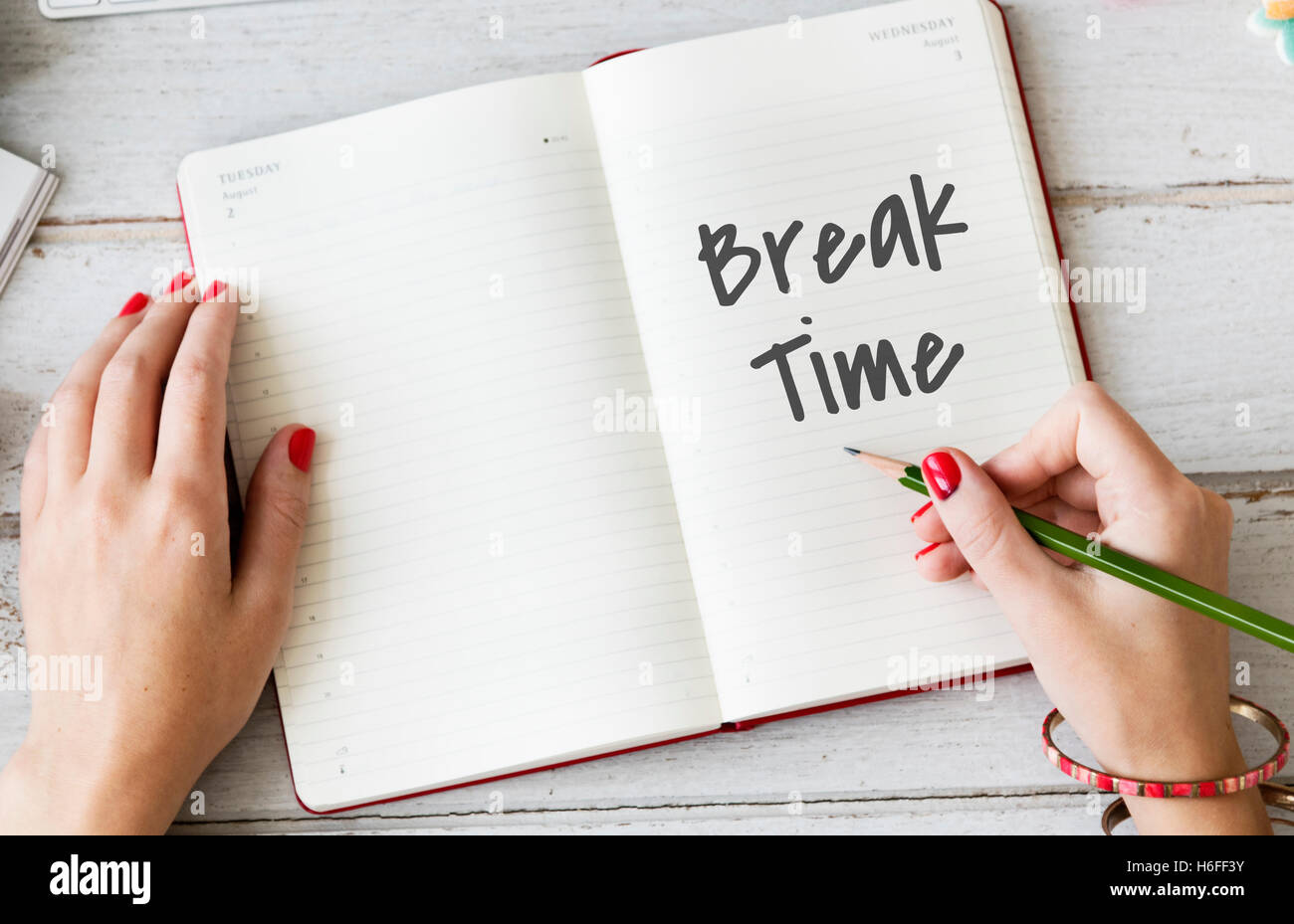 Break Time Positive Life Concept Stock Photo - Alamy