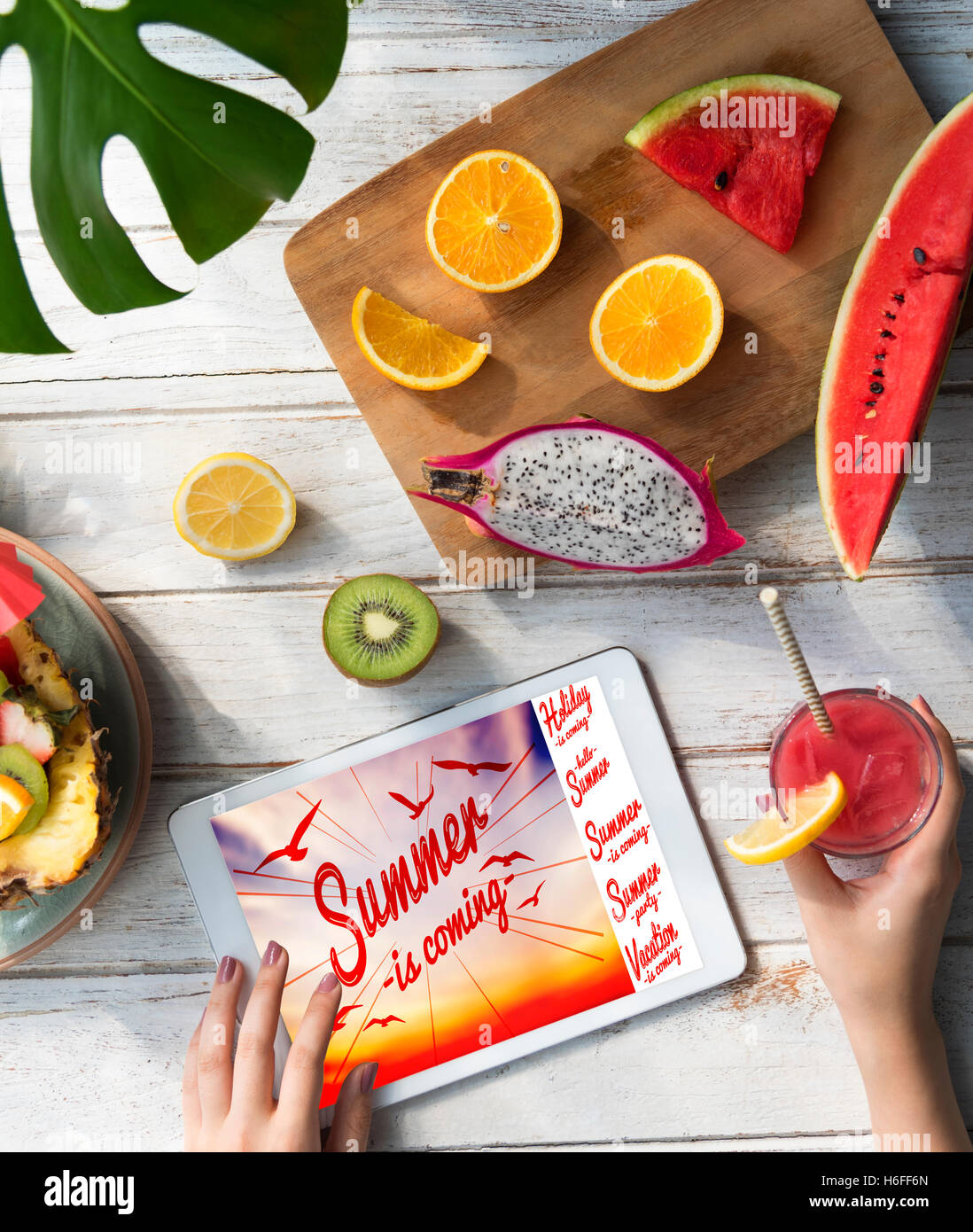 Summer Break Fun Party Banner Concept Stock Photo - Alamy