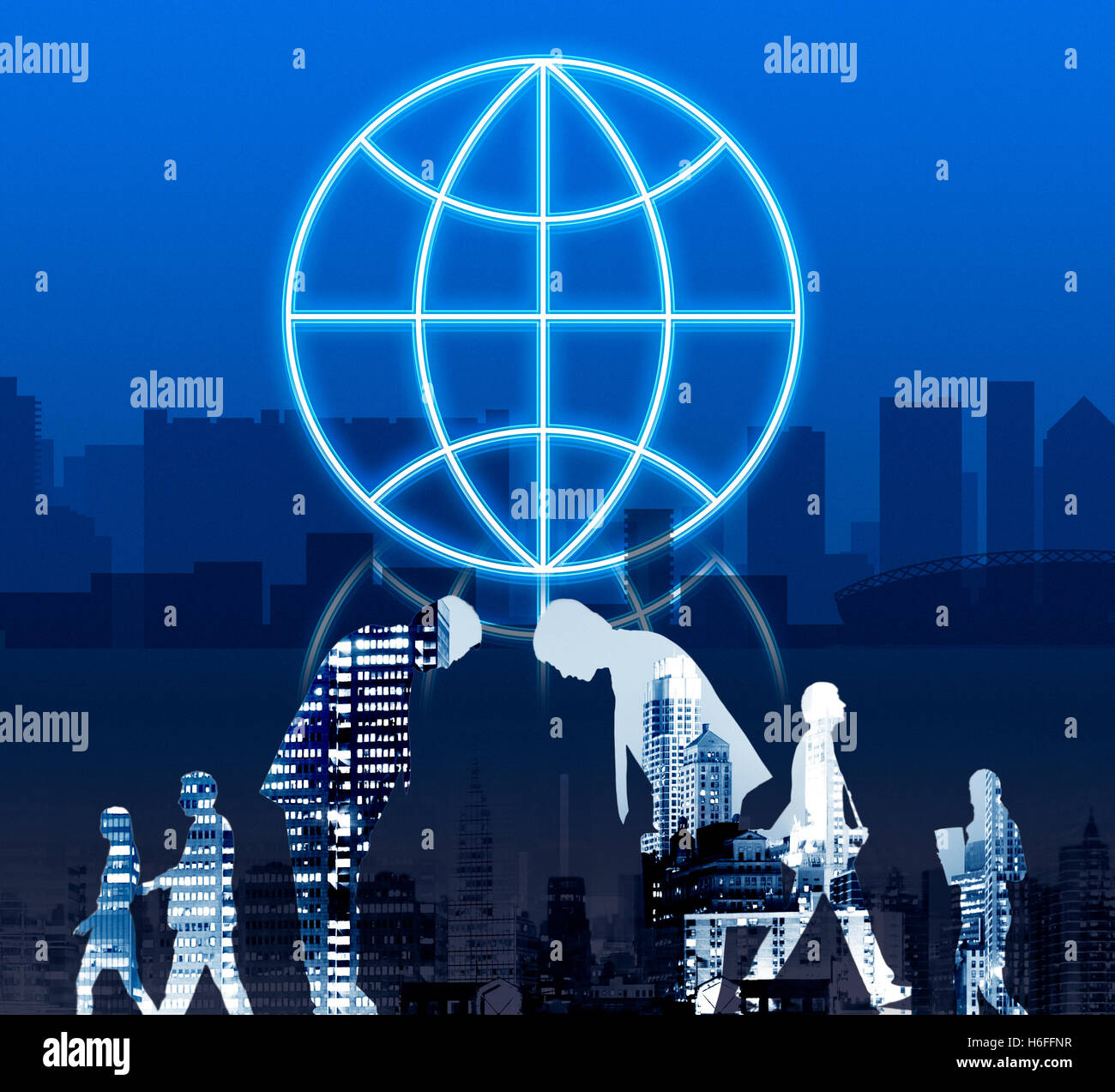 The business model and the skyline hi-res stock photography and images ...