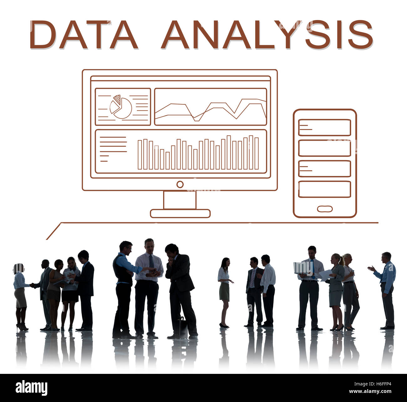 Data Analytics Progress Summary Computer Concept Stock Photo - Alamy