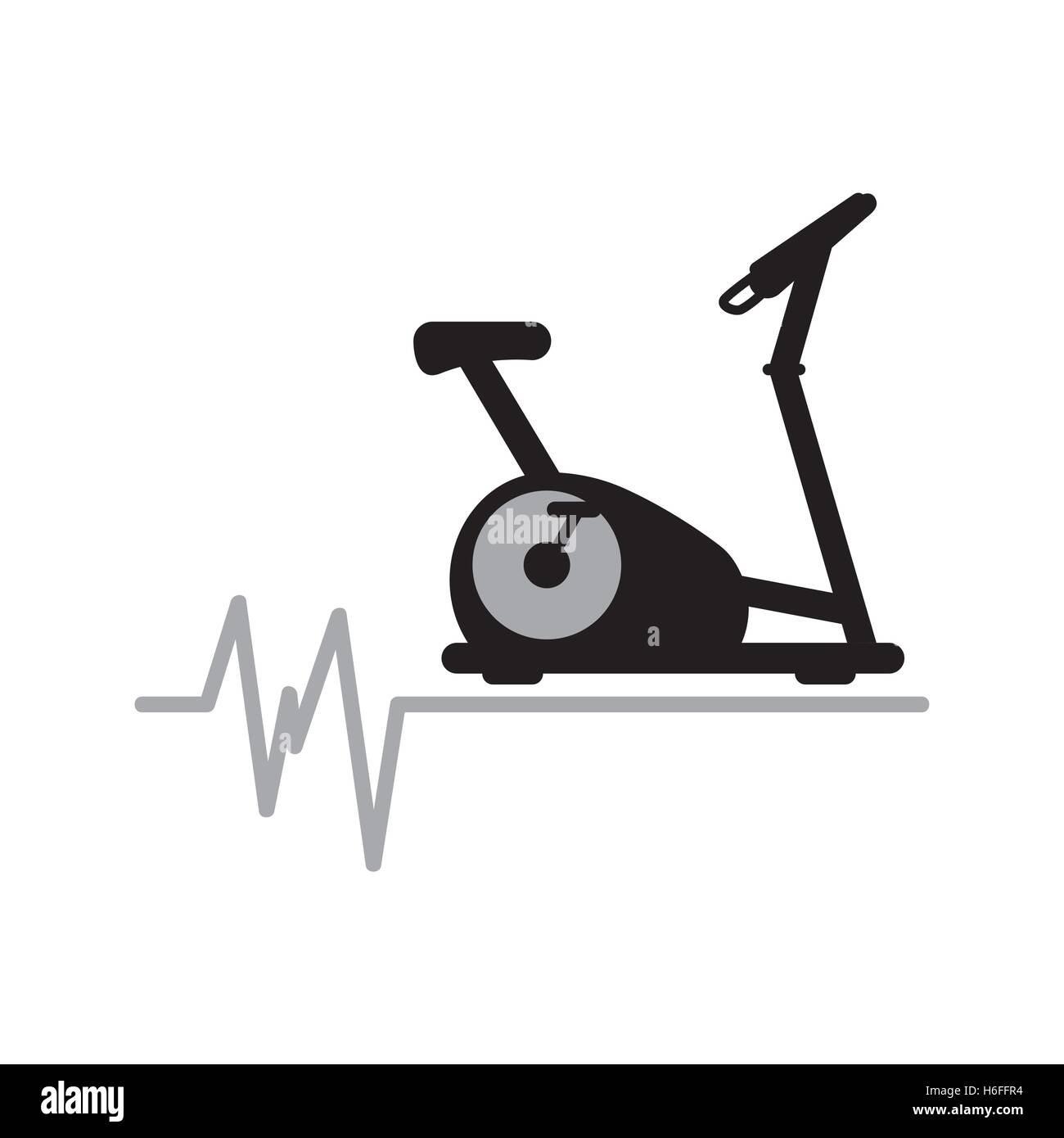 static bike machine gym. rate background icon design vector ...