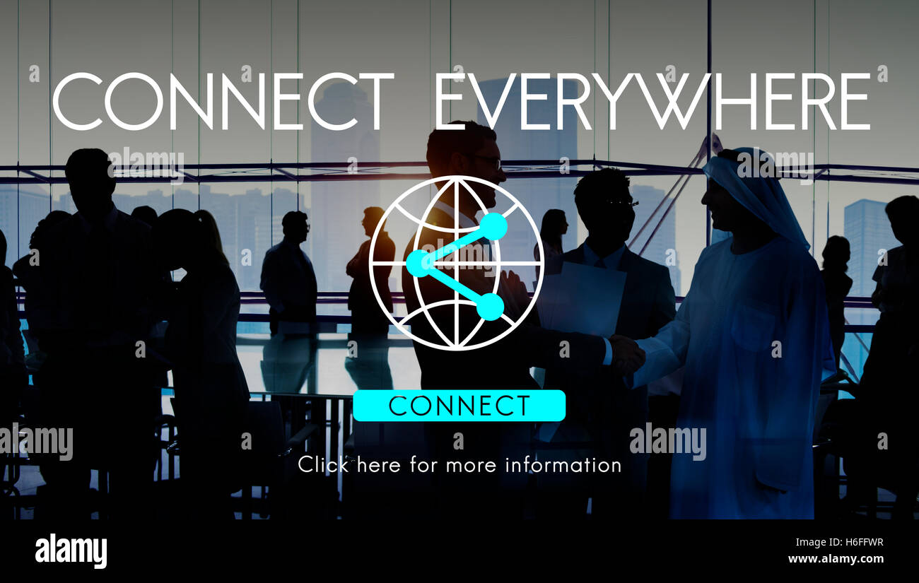 Connection Internet Communication Network Sharing Concept Stock Photo ...