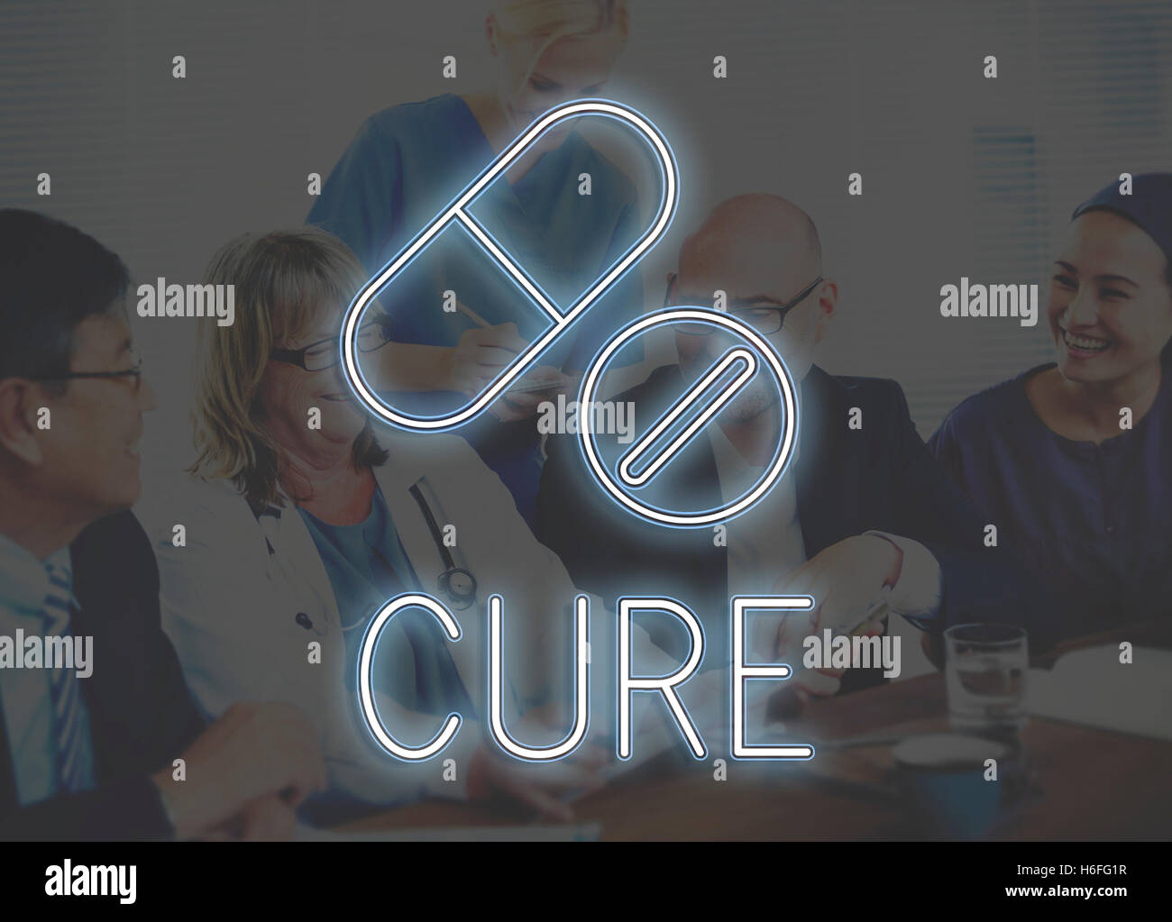 Cure Health Medical Drugs Concept Stock Photo - Alamy