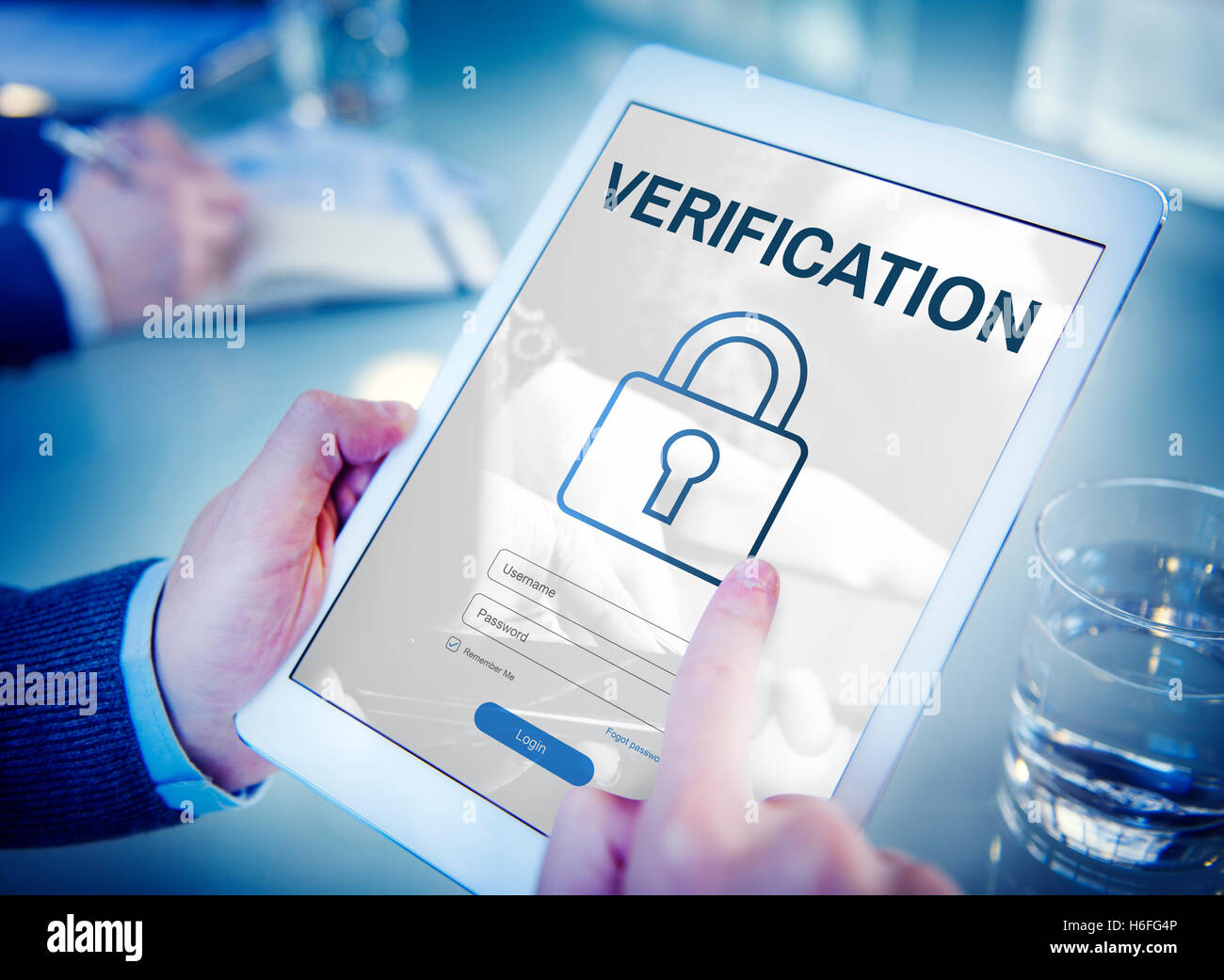 Verification Log In User Password Register Concept Stock Photo - Alamy