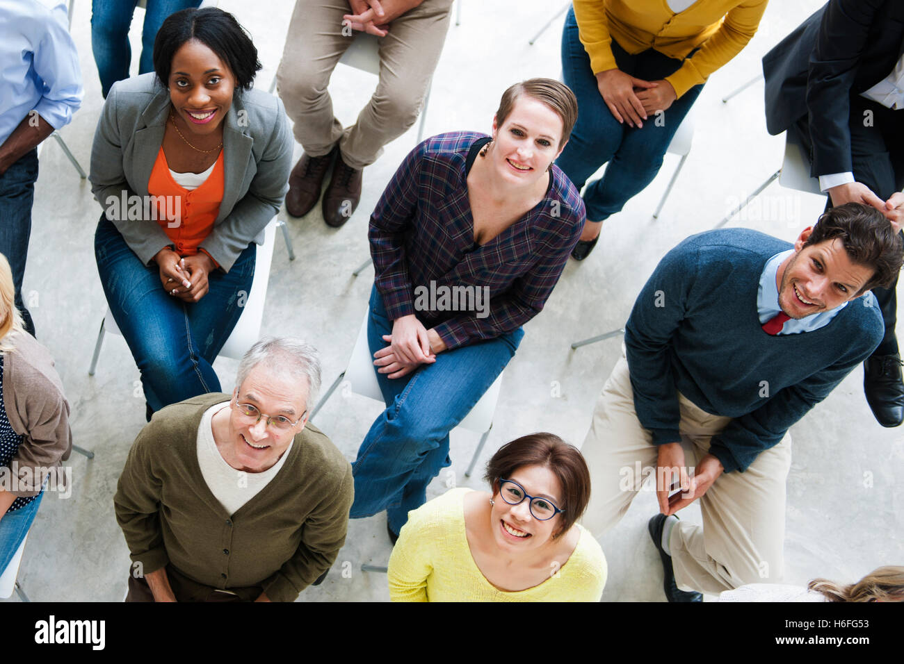 People Conference Seminar Convention Smiling Audience Concept Stock ...