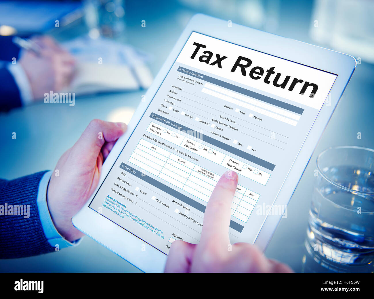 Tax Return Financial Form Concept Stock Photo - Alamy