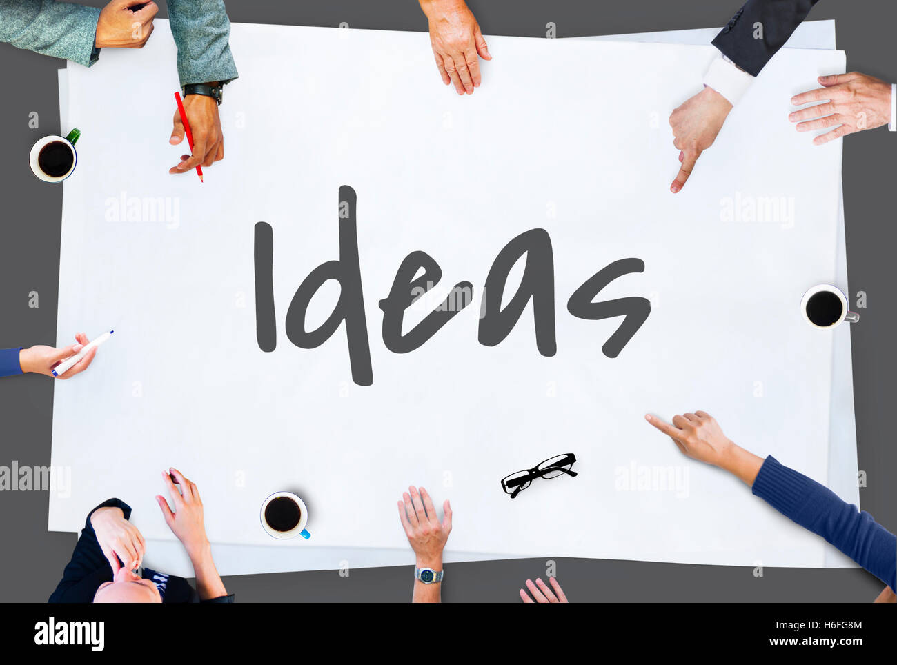 Sharing ideas on way hi-res stock photography and images - Alamy
