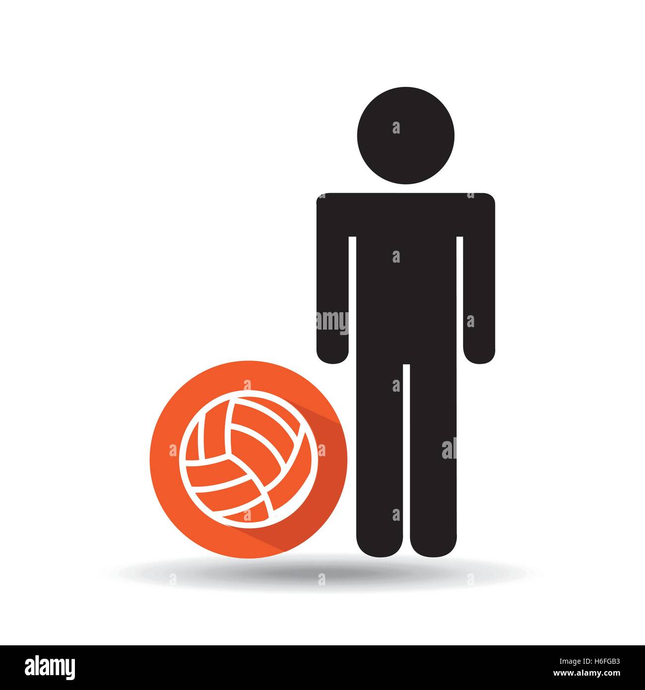 Men volleyball player silhouette vector hi-res stock photography and ...