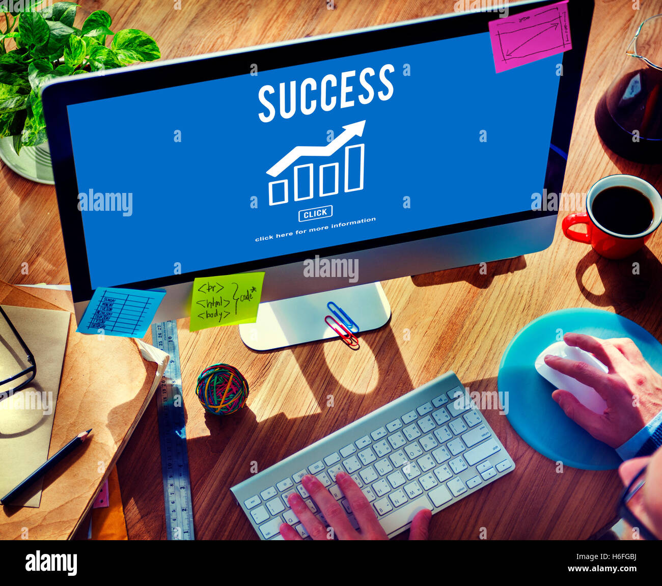 Business Success Report Graph Concept Stock Photo - Alamy