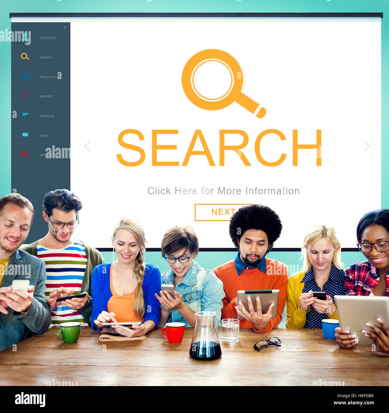 Search Magnifying Exploration Finding Browse Concept Stock Photo - Alamy