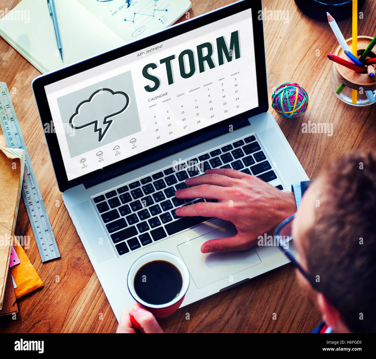 Forecast Overcast Weather Report Concept Stock Photo - Alamy