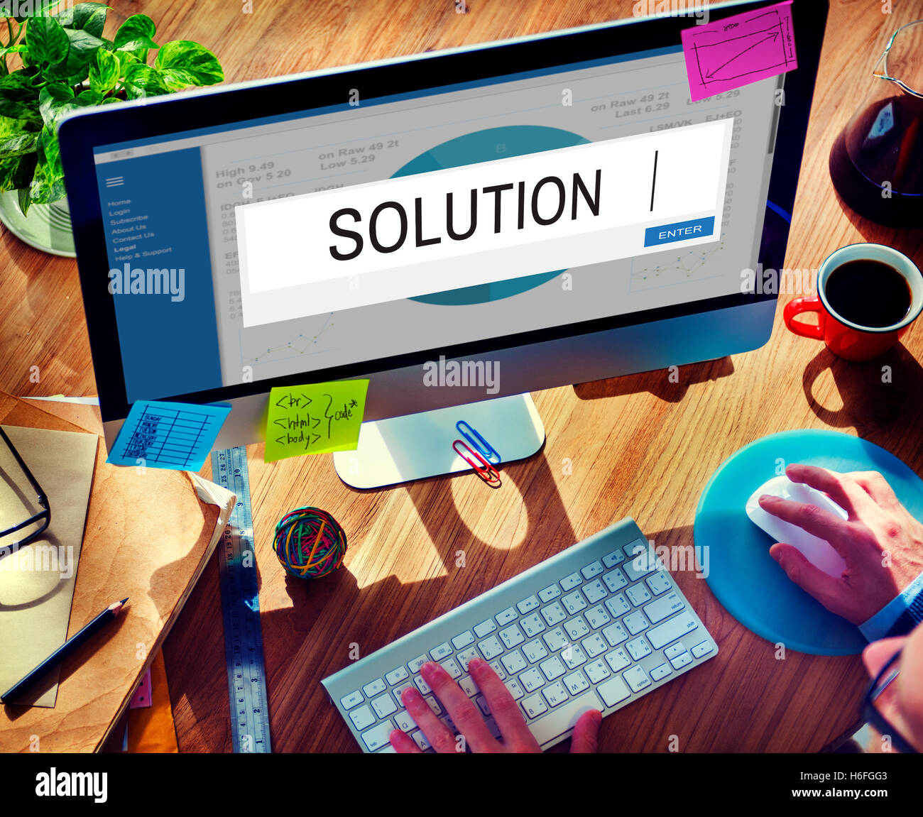 Solution Analytics Strategy Business Concept Stock Photo - Alamy