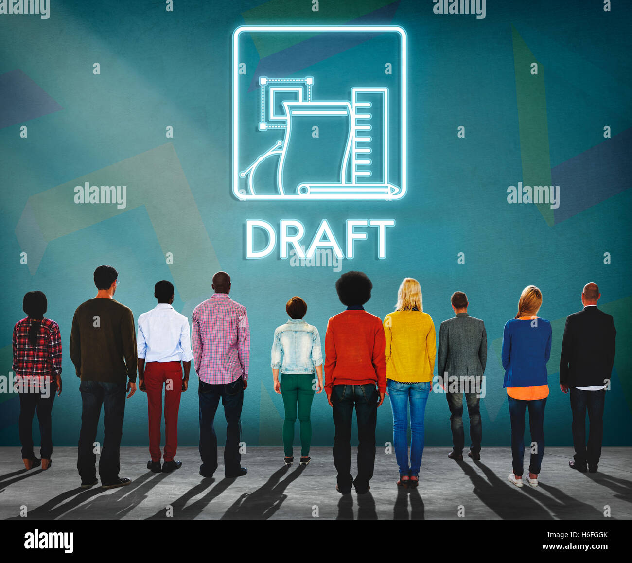Draft Drawing Sketch Design Ideas Plan Creative Concept Stock Photo - Alamy