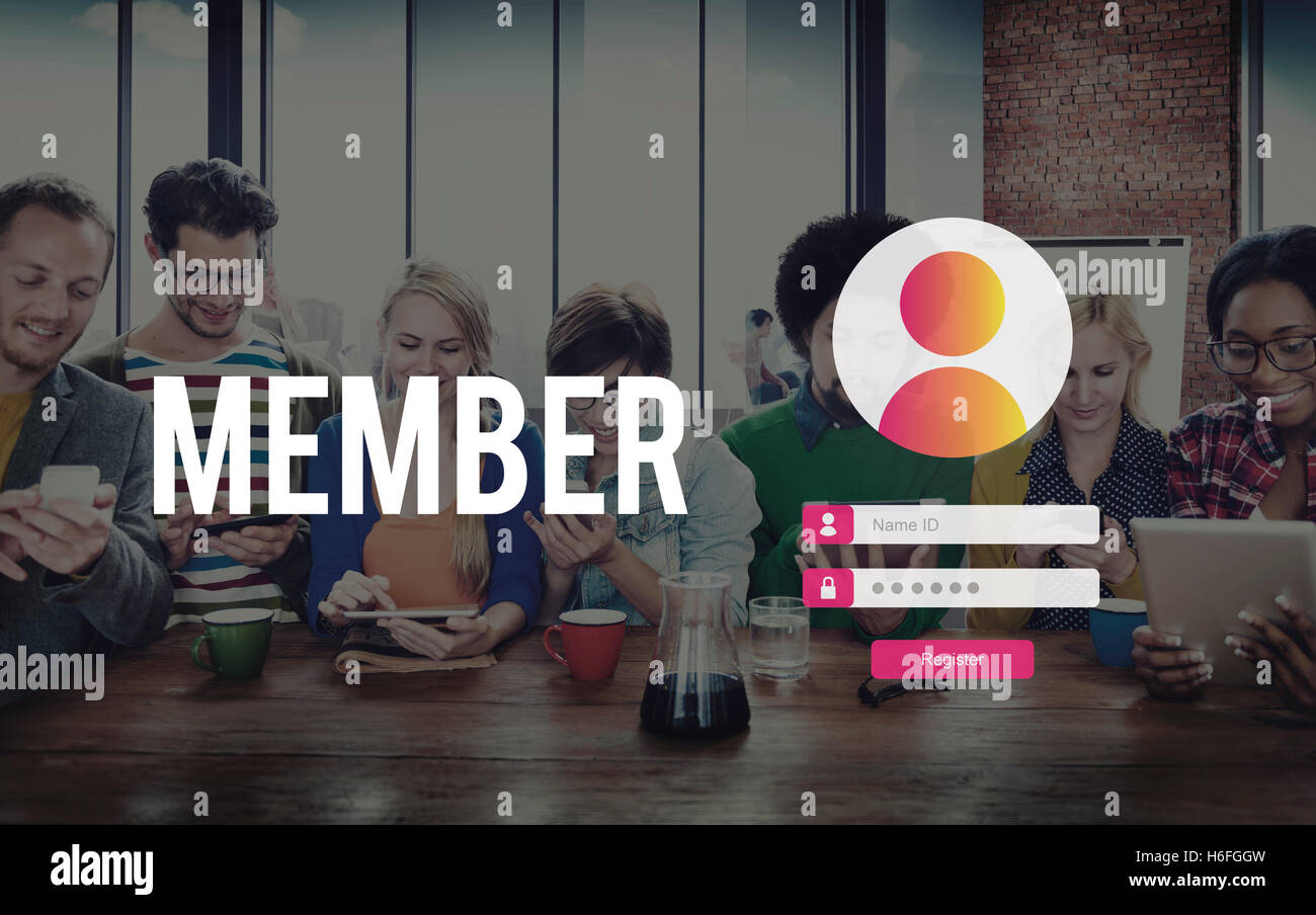 Member Sign In User Password Privacy Concept Stock Photo - Alamy