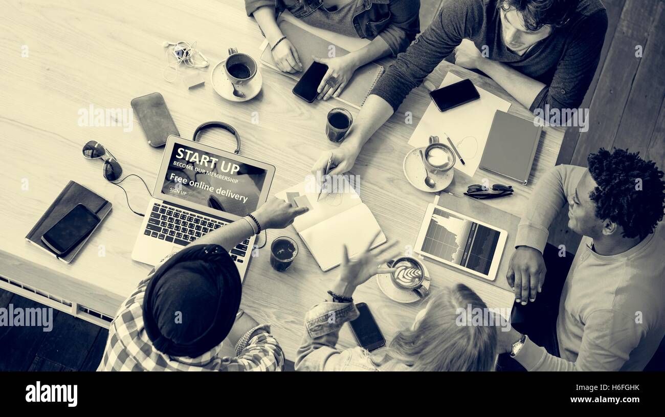 Brainstorming Connection Colleagues Team Concept Stock Photo - Alamy