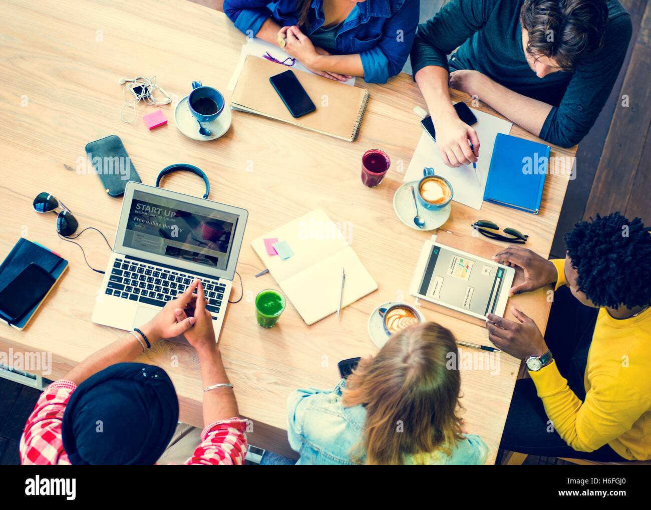 Brainstorming Connection Colleagues Team Concept Stock Photo - Alamy