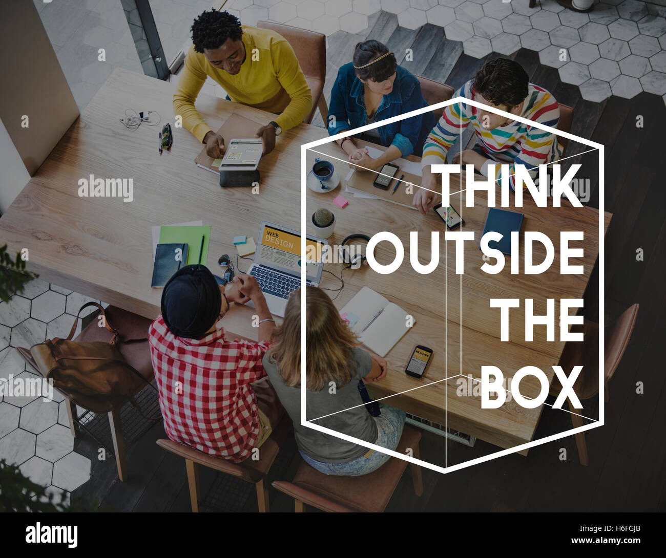 Thinking Out Of The Box Concept Stock Photo - Alamy