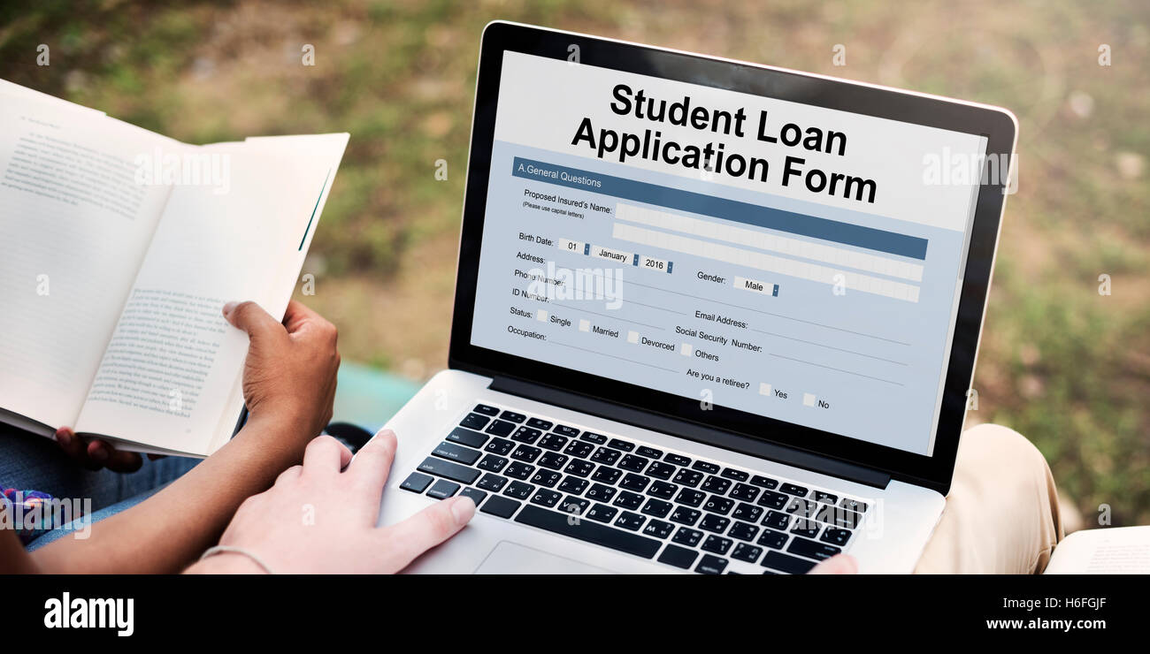 Student Loan Application Form Registration Concept Stock Photo - Alamy