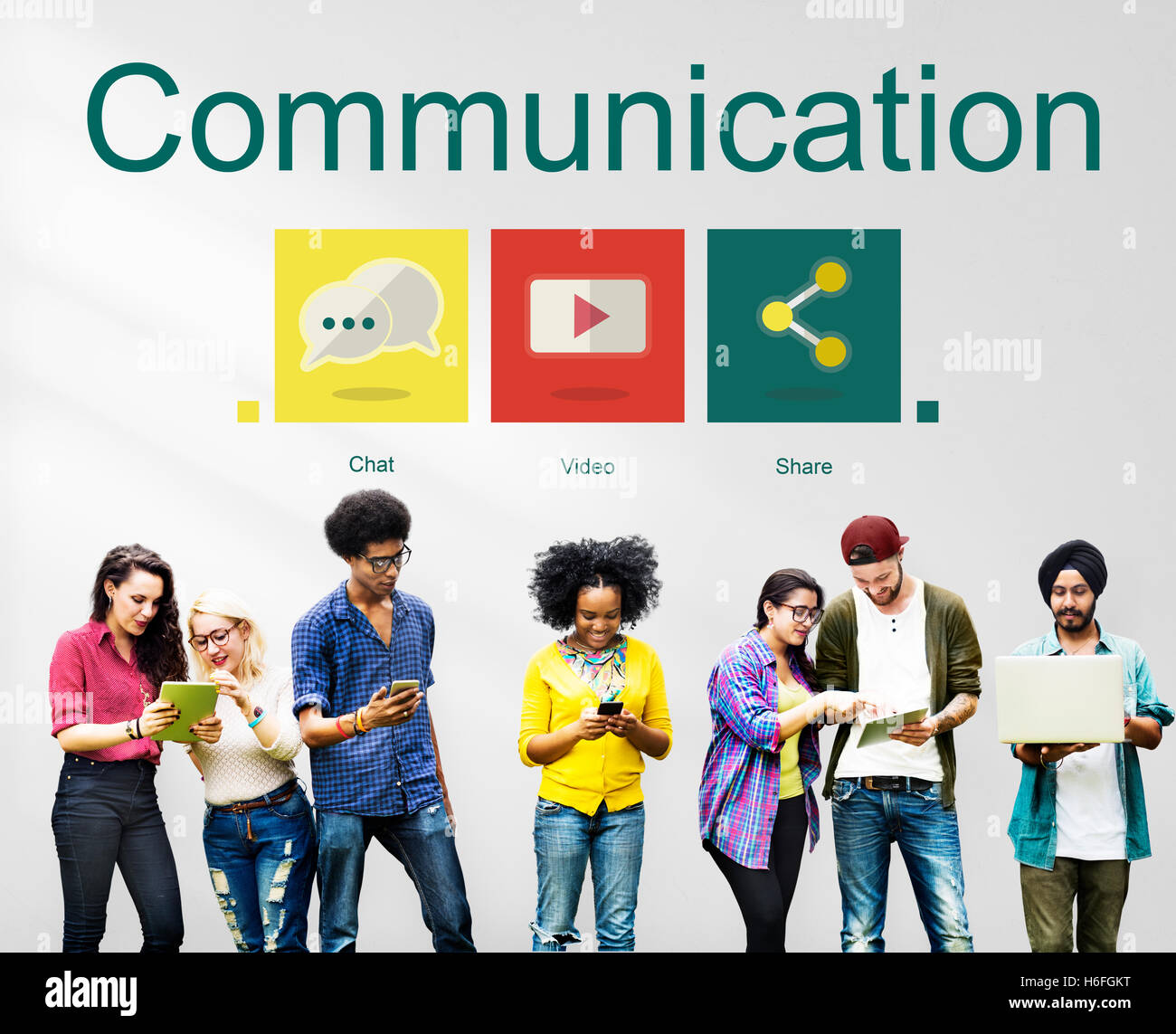 Communication Social Network Internet Concept Stock Photo - Alamy